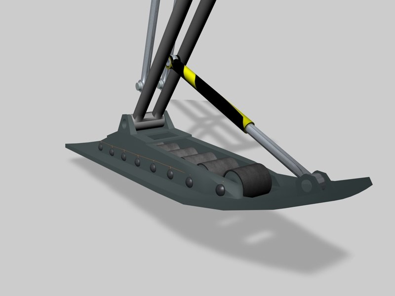 animation landing gear 3d model