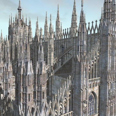duomo milano milan 3d model