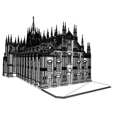 duomo milano milan 3d model