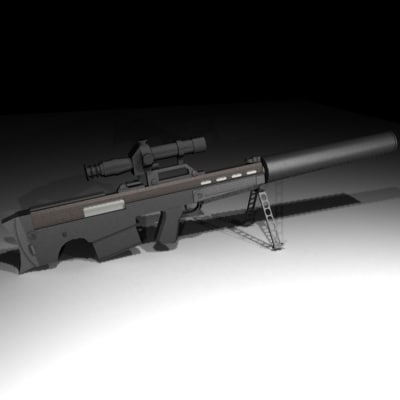 vssk vychlop rifle sniper 3d model