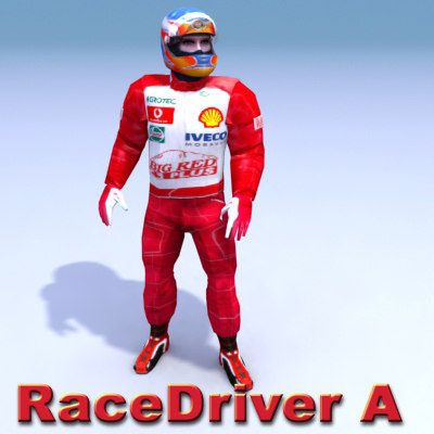 f1 driver 3d model