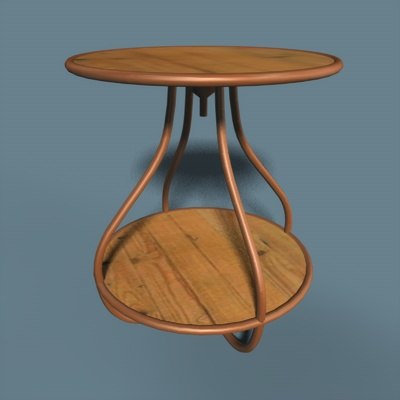 3d table curvy model