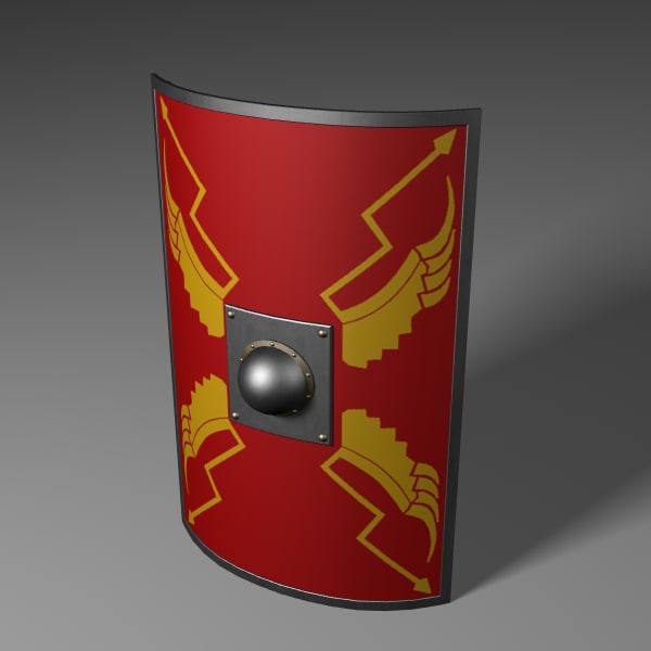 3d roman legionary shield