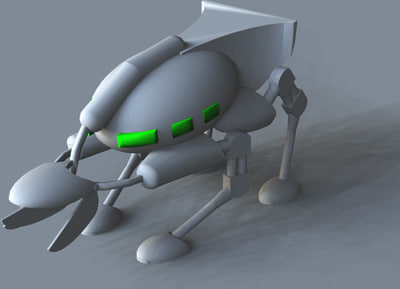 3d digging machine model