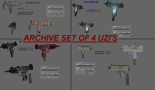 Weaponry Uzi 3D Models for Download | TurboSquid