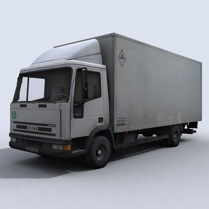 small transport truck 3d model