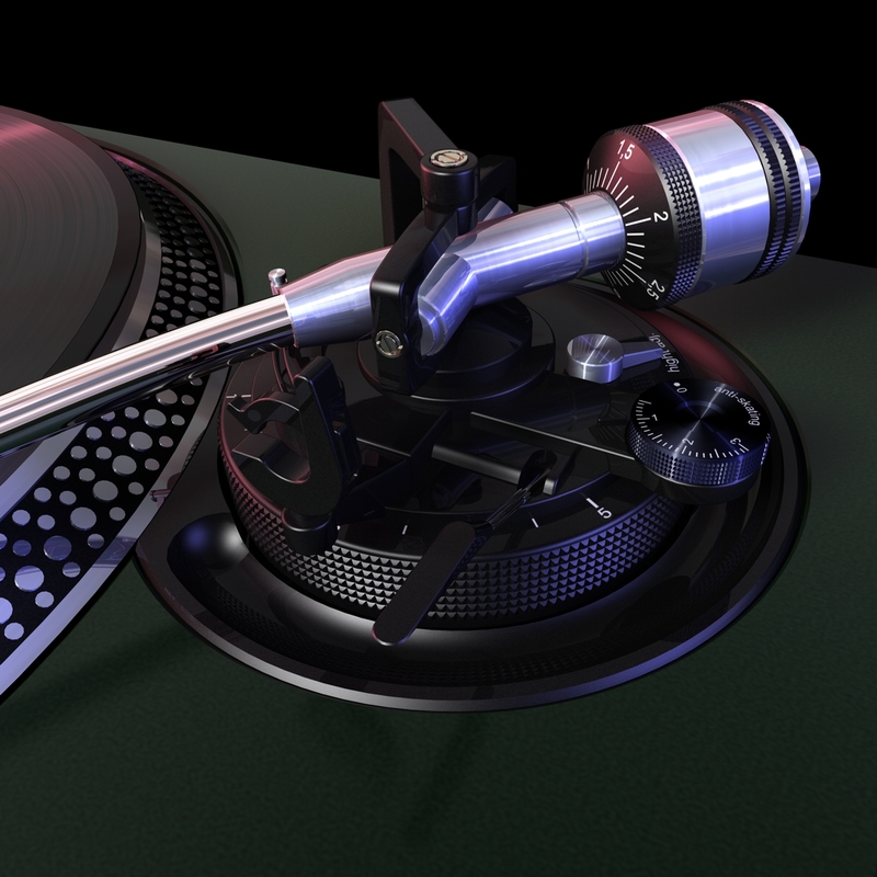 turntable recordplayer 3d model