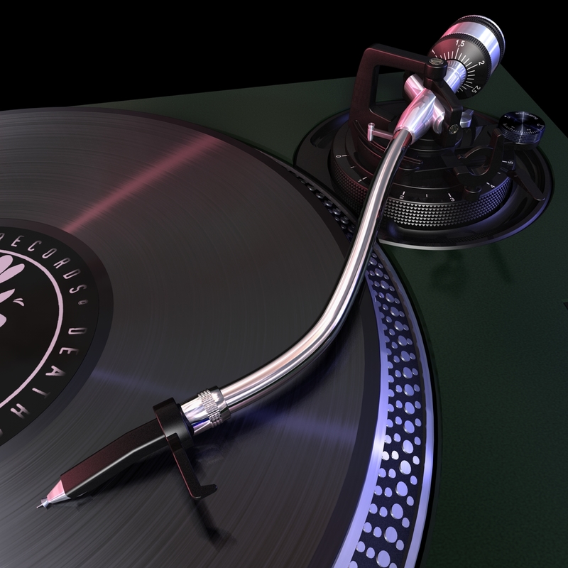 turntable recordplayer 3d model