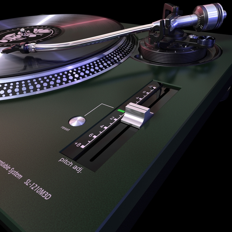 turntable recordplayer 3d model