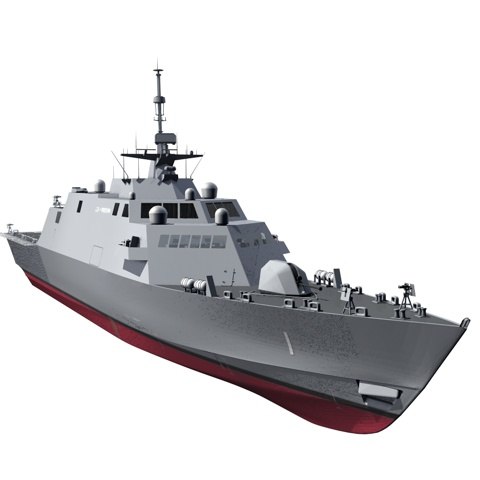 navy littoral combat ship 3d model
