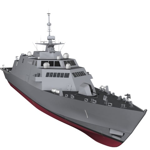 navy littoral combat ship 3d model