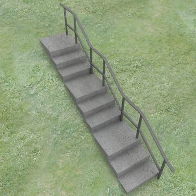 railing balustrade 3d dxf