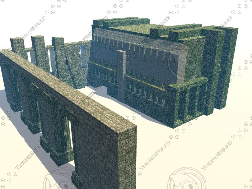 3d model ancient jungle ruins