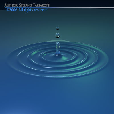 3d model water drop single