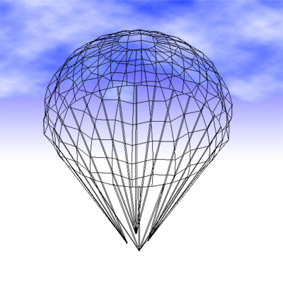 parachute air-drop cargo 3d model