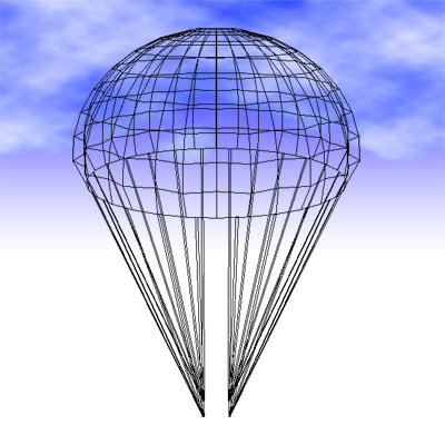 parachute air-drop cargo 3d model