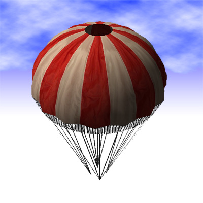 parachute air-drop cargo 3d model