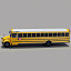 3d model american school bus