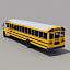 3d model american school bus