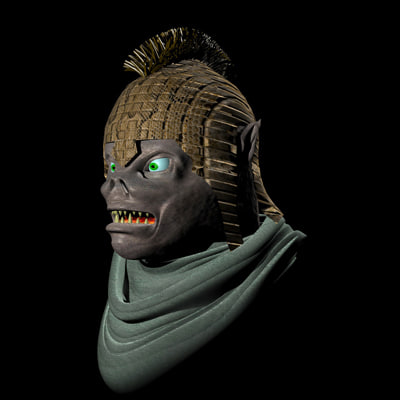 realistic orc head 3d model