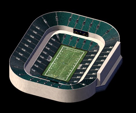free football stadium 3d model