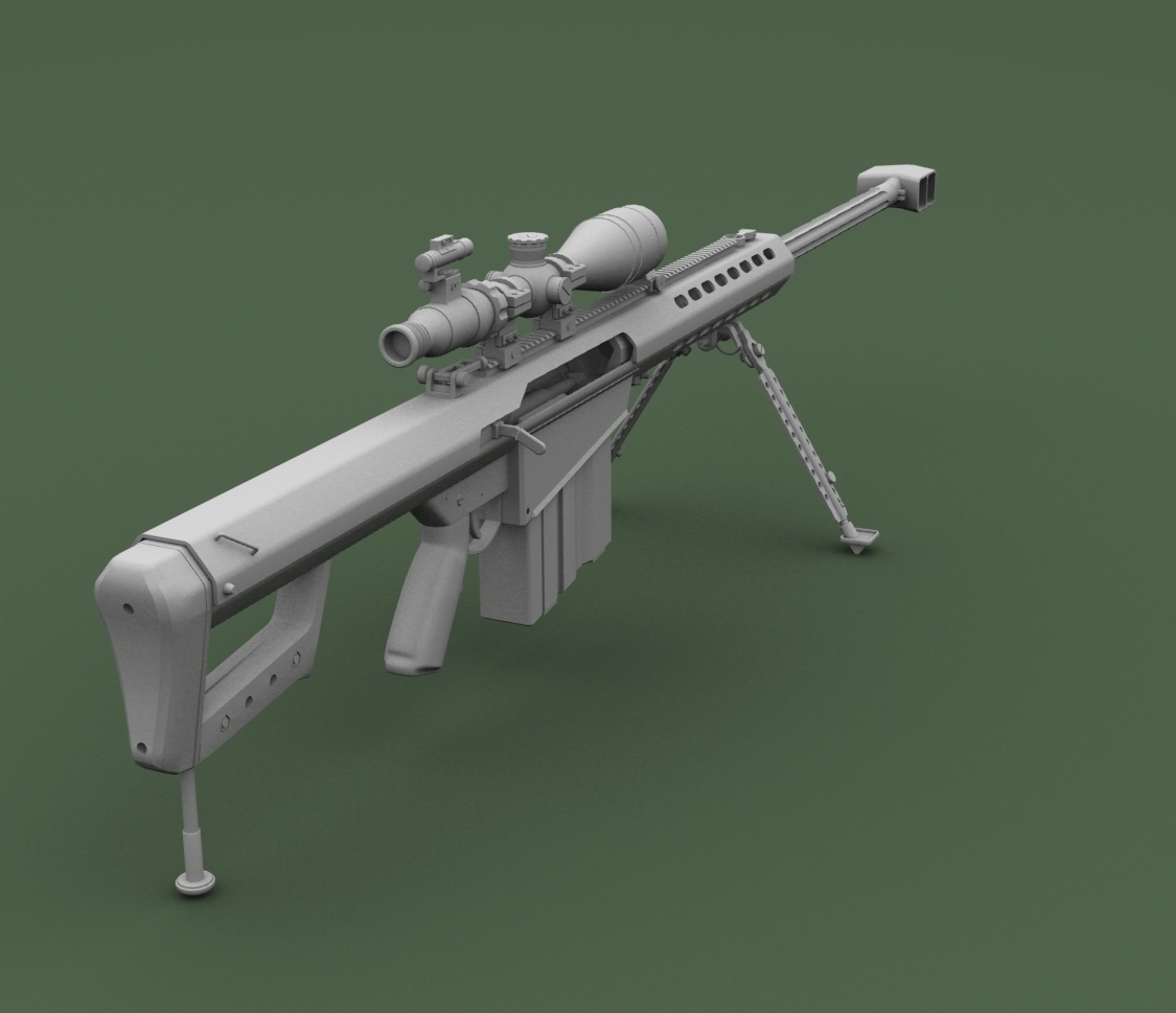 3d barrett m82a1 sniper rifle