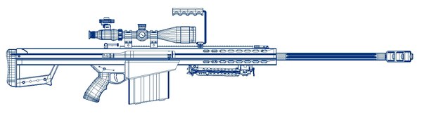 3d barrett m82a1 sniper rifle
