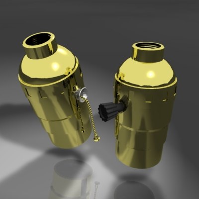 3d light bulb sockets model