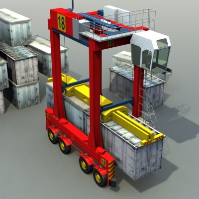 3d straddle carrier model