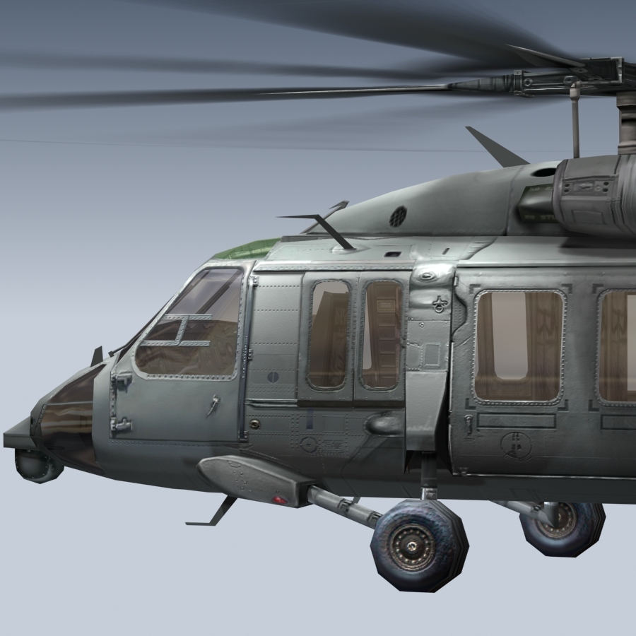 3d model rotor disk blackhawk cockpit
