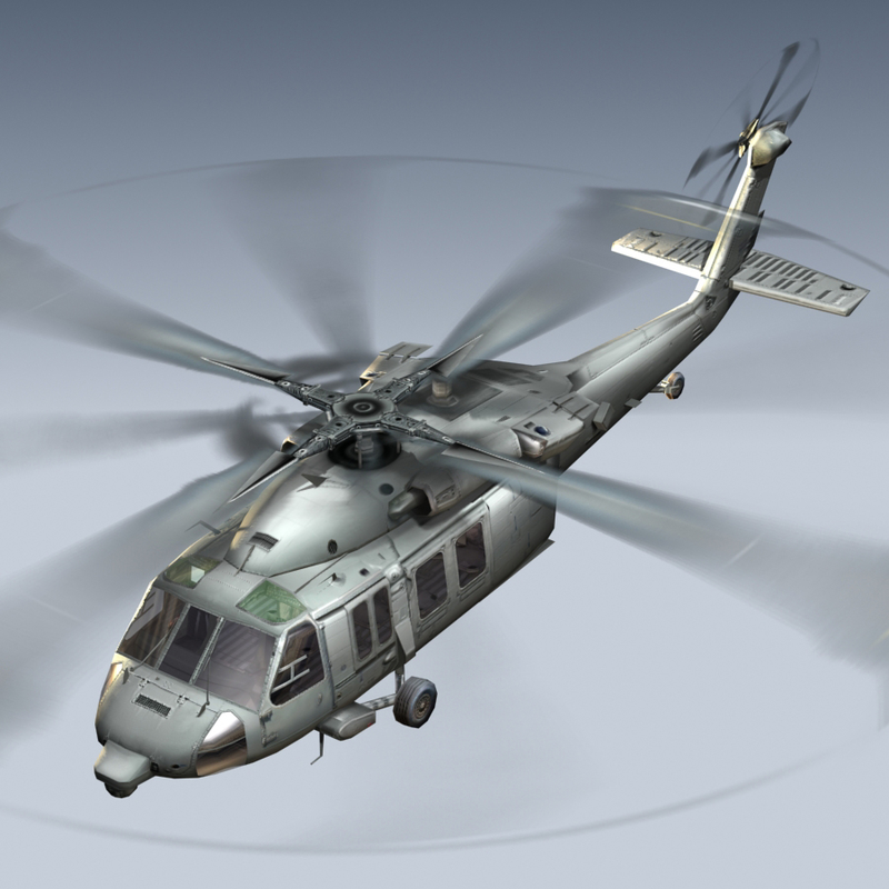 3d model rotor disk blackhawk cockpit