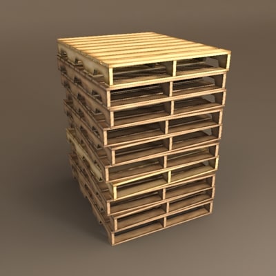 stack pallets 3d 3ds