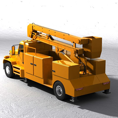 3d utility bucket truck
