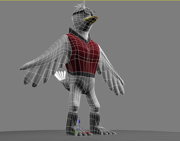 humanoid bird 3d model