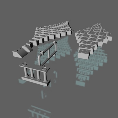 free lego brick 3d model