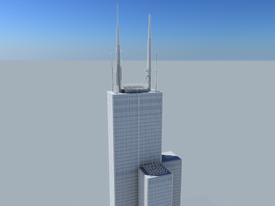 sears tower building 3d model