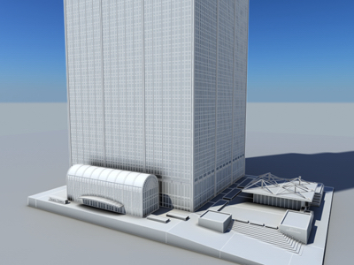sears tower building 3d model