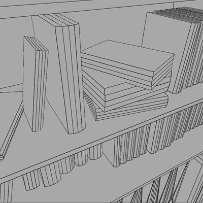 books literature library 3d model