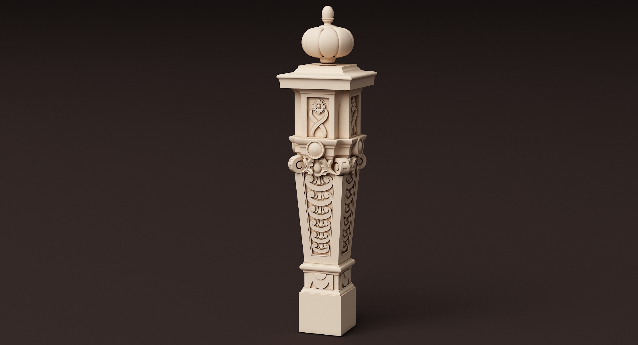 classic column colum exterior 3d model