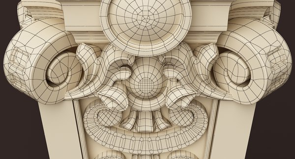 classic column colum exterior 3d model