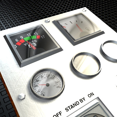 3d model control panel