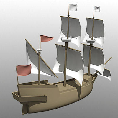 free ships modo susan constant 3d model