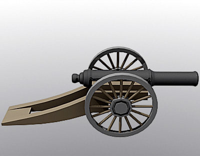 free cannon 3d model
