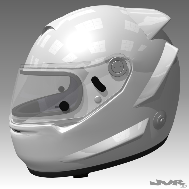 racing car helmet 3d max