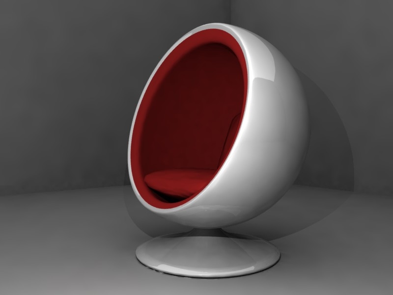 3d sphere chair model