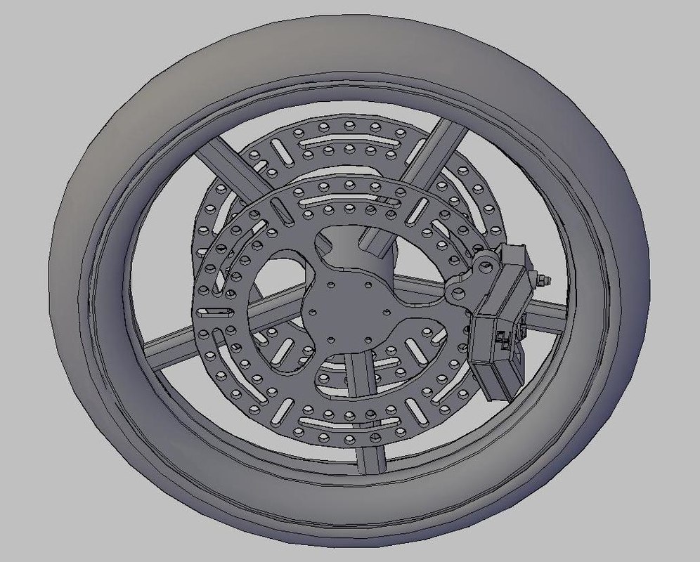 motorcycle rim 3d model