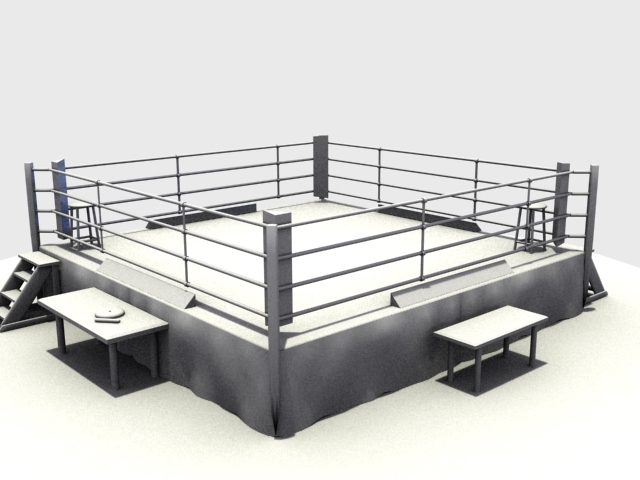3d model boxing ring