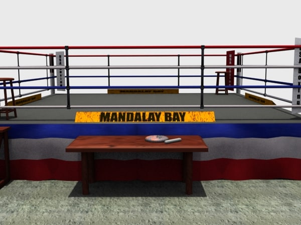 3d model boxing ring