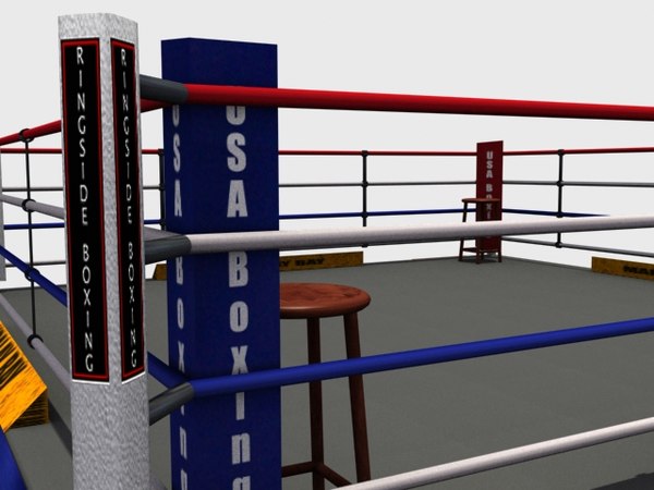 3d model boxing ring