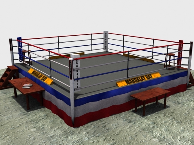 3d model boxing ring